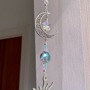 Aurora Borealis Sun, Moon & Stars Suncatcher: AB Celestial Crystal ...