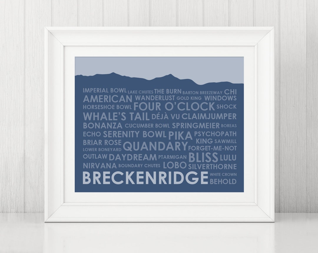 Breckenridge Kunstdruck, Breckenridge Ski Loipen, Breck Colorado Poster ...