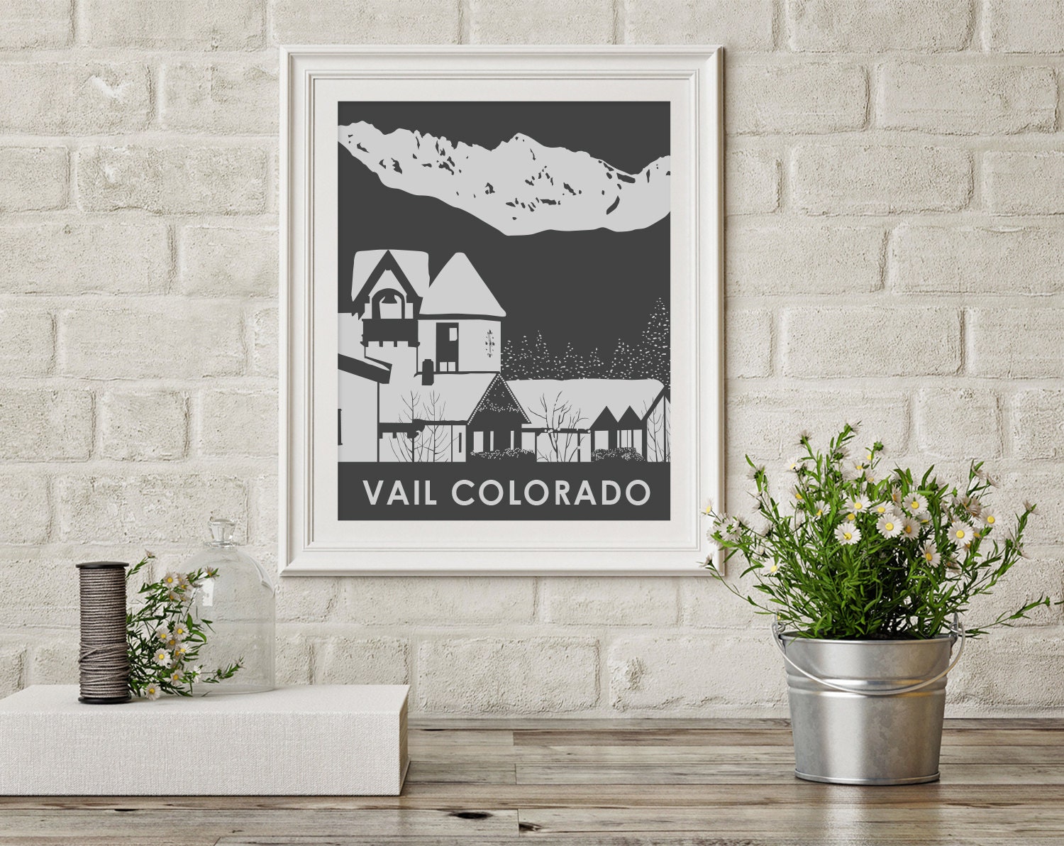 Vail Colorado Art Print Vail CO Art Ski Art Print Gifts | Etsy