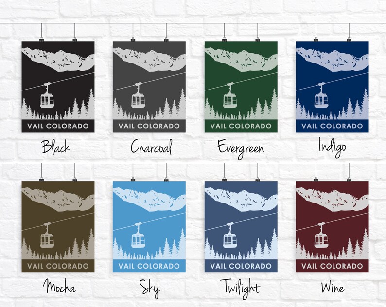 Vail Colorado Art Print Vail CO Vail Art Print Skiing Art - Etsy