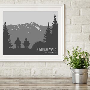 Adventure Awaits Couple Engagement Gift Camping Camping - Etsy