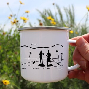 Paddle Board Custom Name Mug, SUP Couple Beach Themed Decor, Best ...