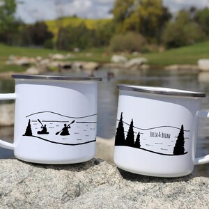 Tin Year Kayaking Mug: Customized Engagement, Wedding, or Elopement ...