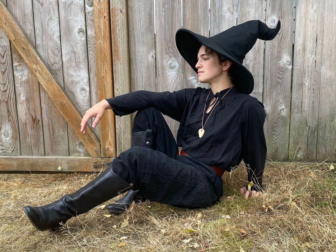 Black "crooked Mage" Witch Hat / Wizard Hat / Pointy Hat / Mage ...