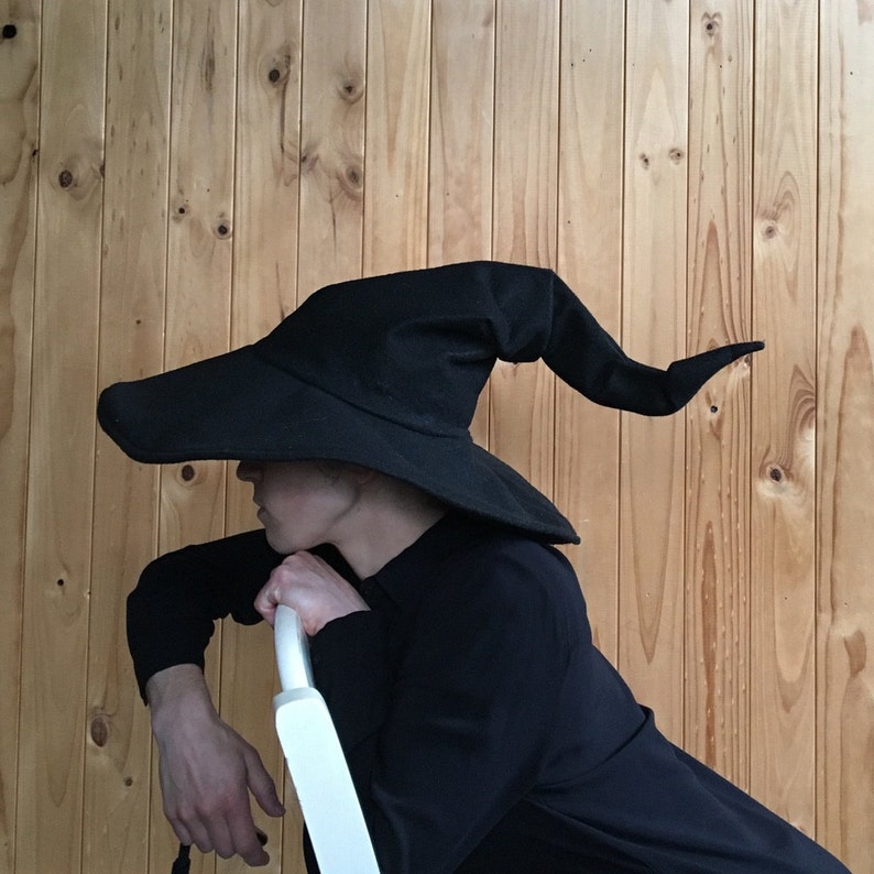 Witch Hat / Wizard Hat / Pointy Hat / Wide Brim Hat / Mage / - Etsy