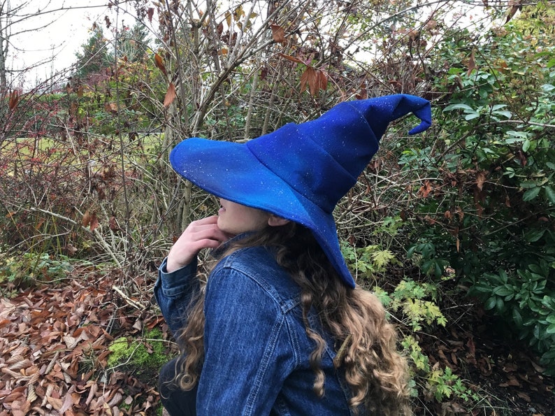 Witch hat / wizard hat / pointy hat / wide brim hat / mage / | Etsy