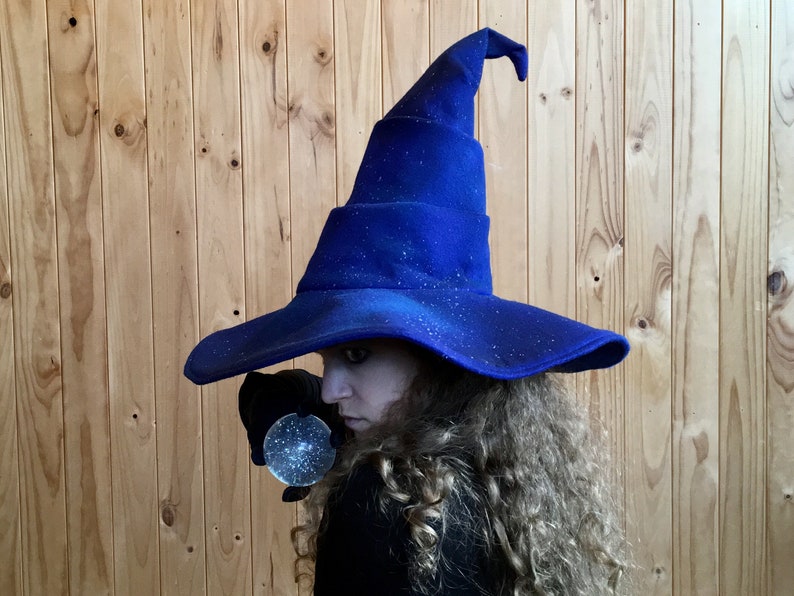 Witch hat / wizard hat / pointy hat / wide brim hat / mage / | Etsy