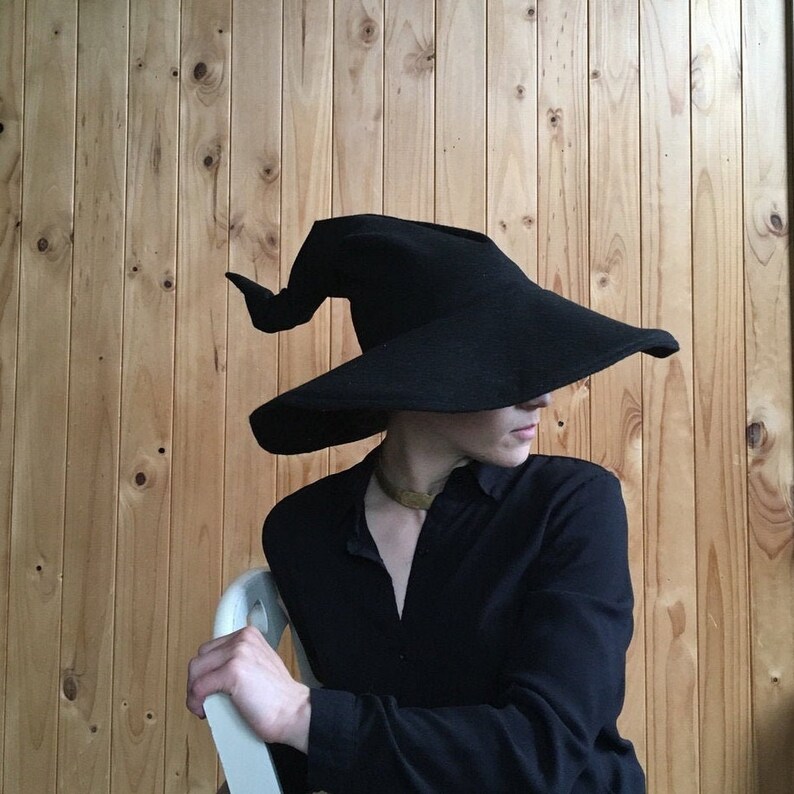 Witch Hat / Wizard Hat / Pointy Hat / Wide Brim Hat / Mage / - Etsy
