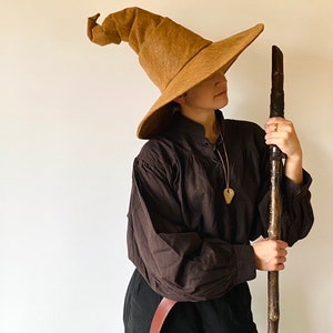 Autumn crooked Mage Witch Hat / Wizard Hat / Pointy Hat / Mage ...