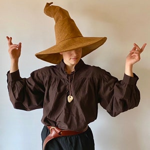Autumn crooked Mage Witch Hat / Wizard Hat / Pointy Hat / Mage ...