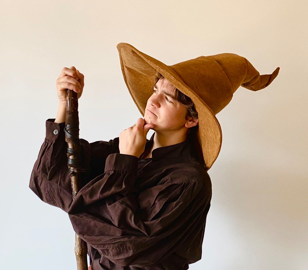 Autumn crooked Mage Witch Hat / Wizard Hat / Pointy Hat / Mage ...