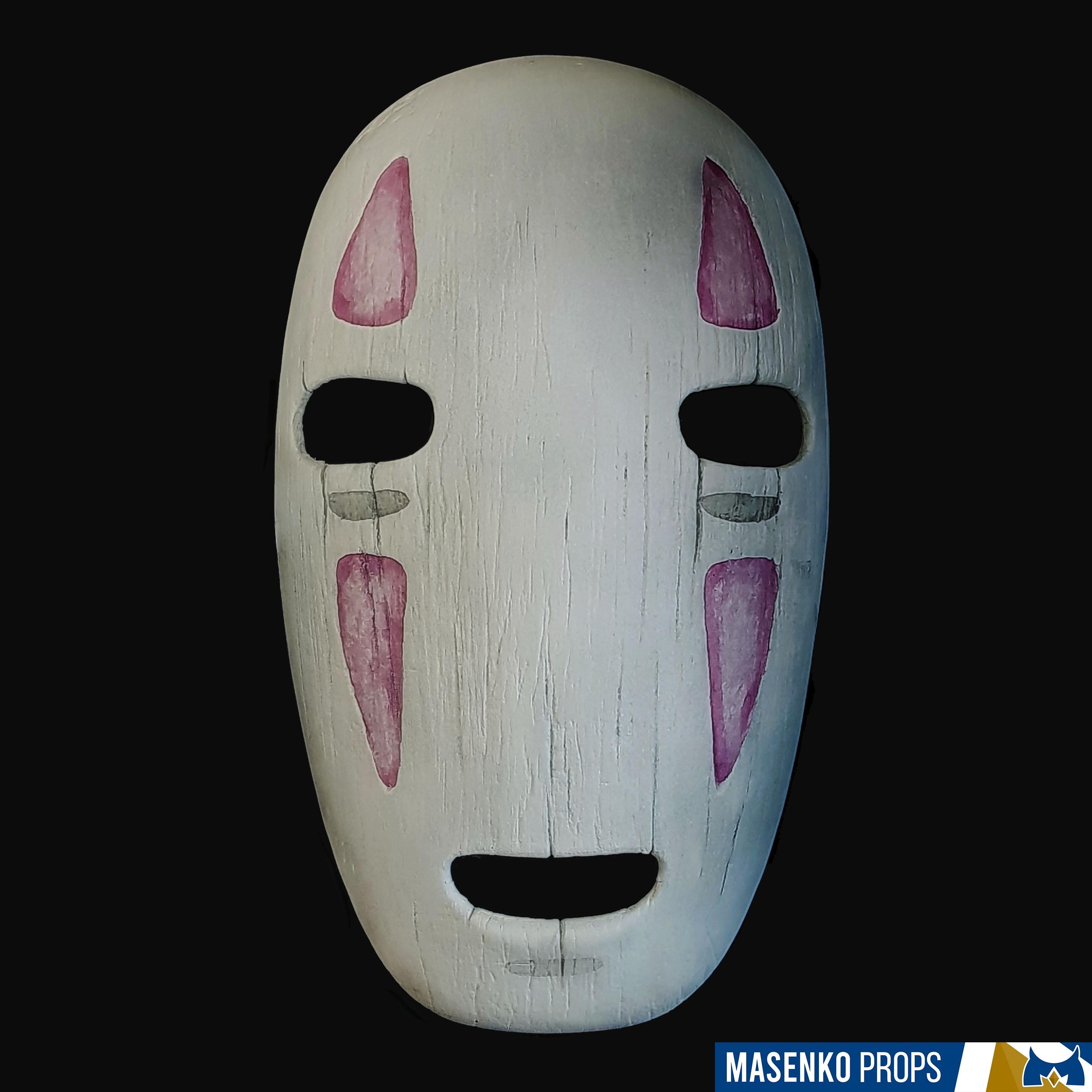 Noh Theatre Noppera-bo Mask - White and Purple - Etsy