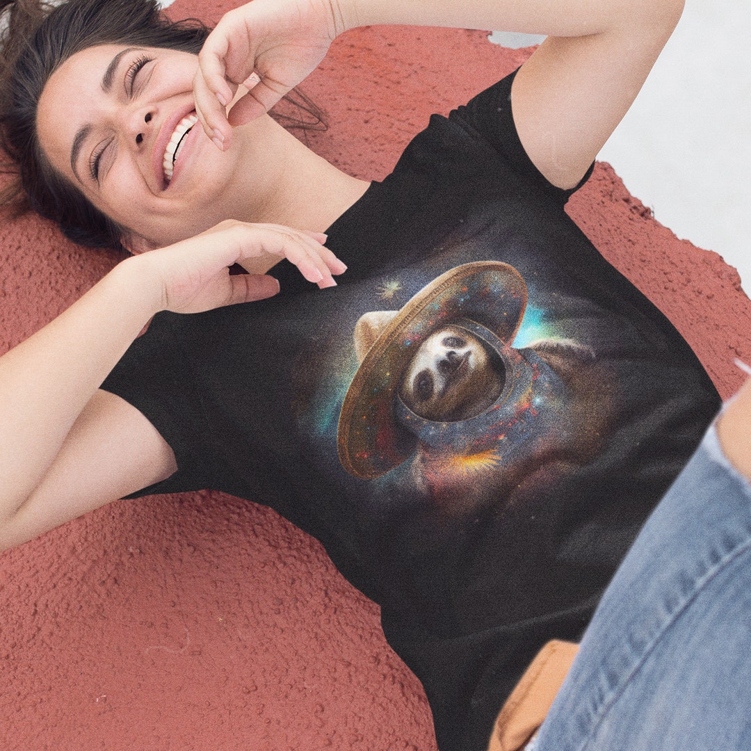 Sloth Wearing Sombrero Black T-shirt for Animal and Mexican Culture ...
