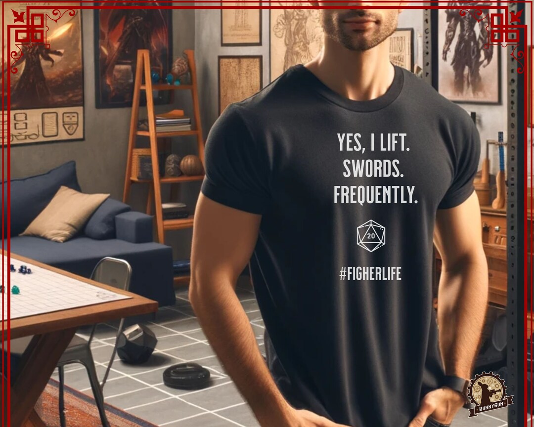 Yes, I Lift. Swords. Frequently. fighterlife Fighter Funny Soft Black ...