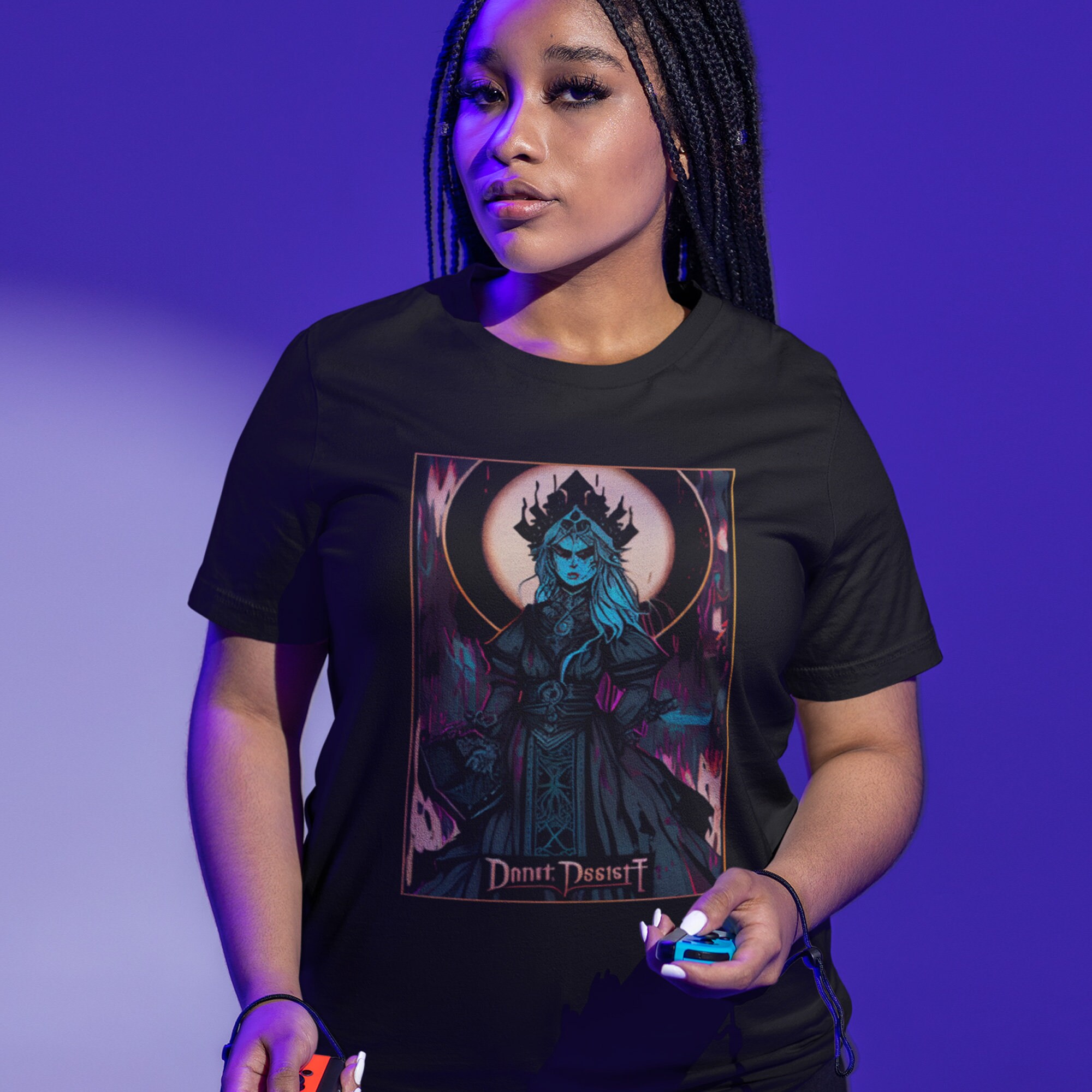 Black Gothic Vaporwave High Priestess Tarot Card Shirt Badass & Edgy ...