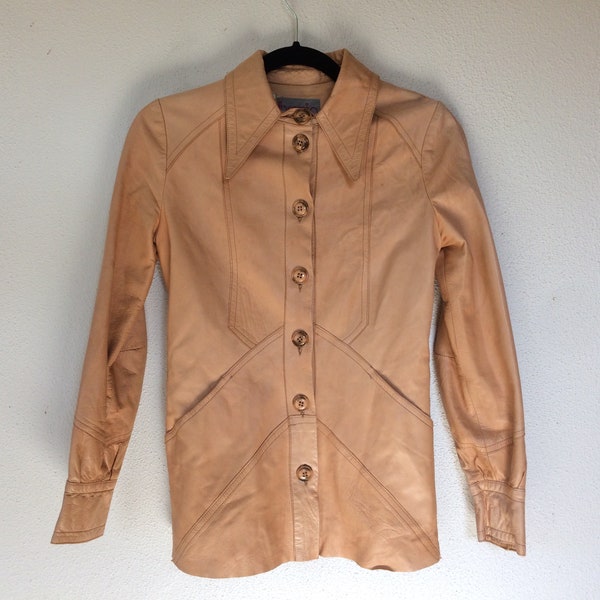 Leather Button up Jacket - Etsy