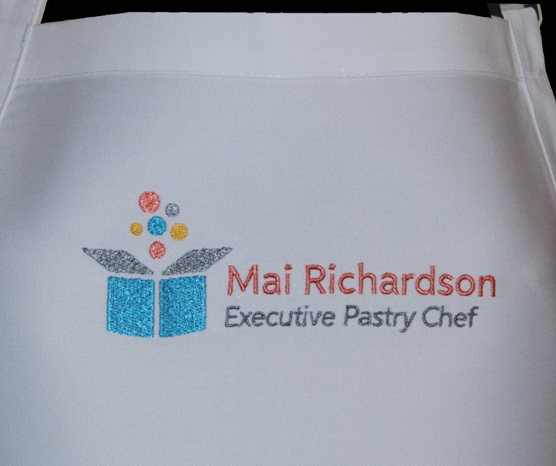 CUSTOM Embroidered Apron for Chefs Your Design Kitchen - Etsy