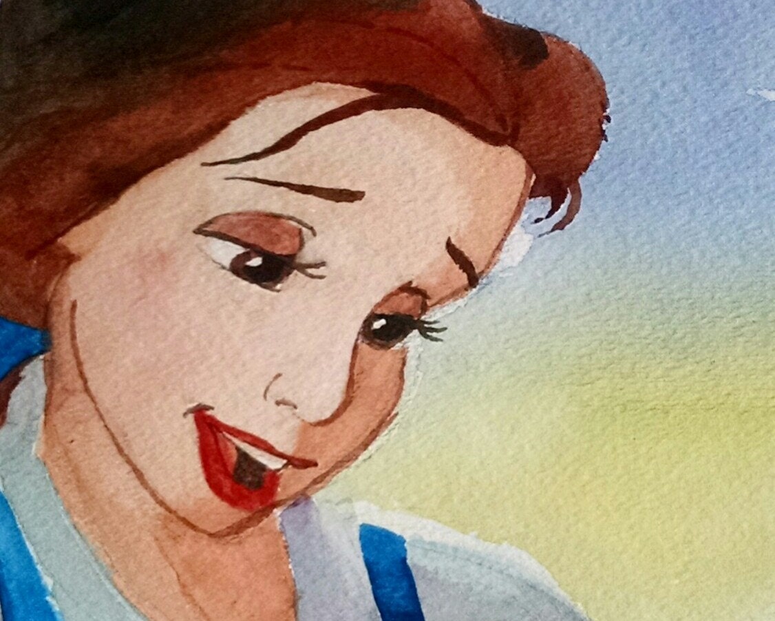 Disney's Belle Print Beauty and the Beast Print Belle - Etsy