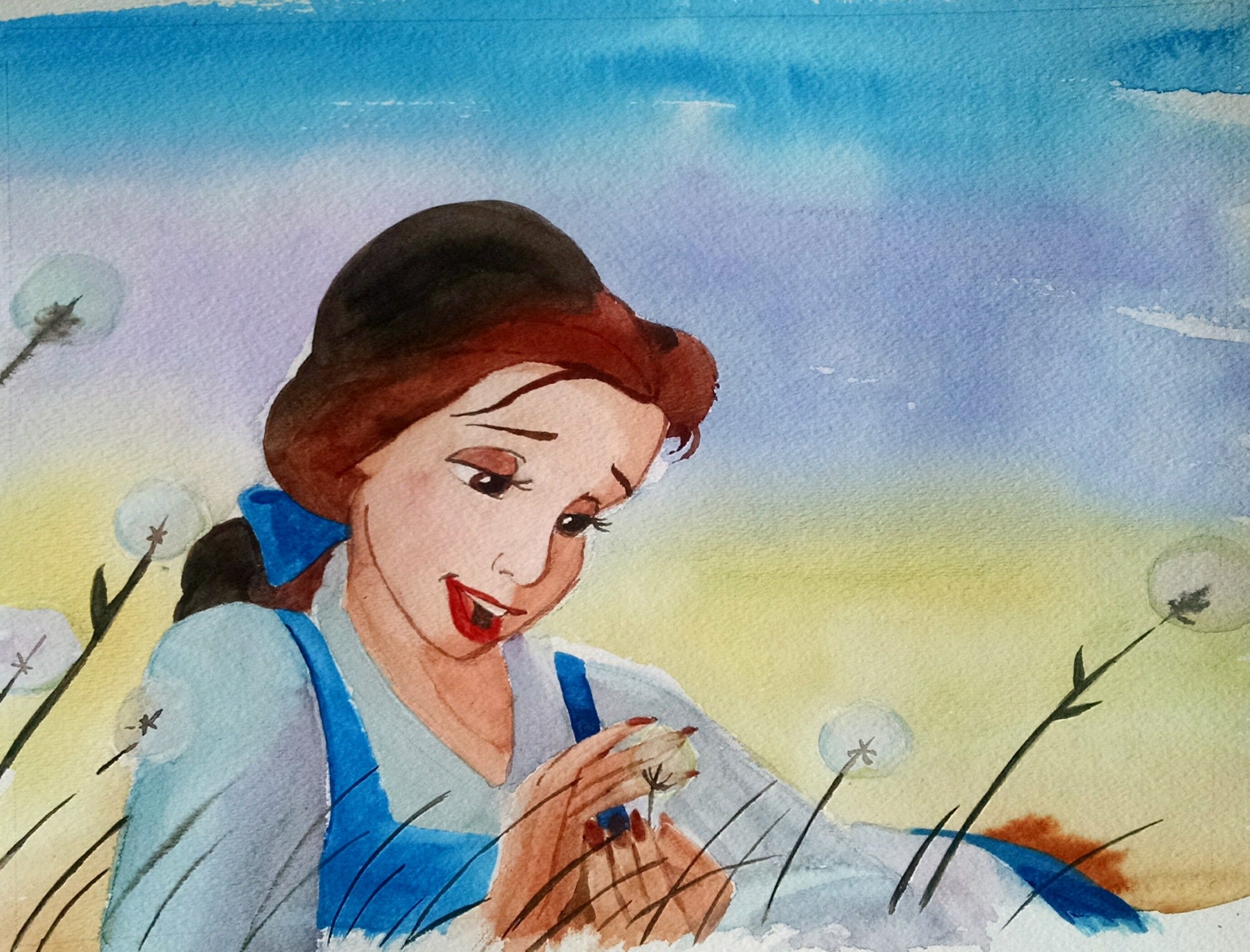 Disney's Belle Print Beauty and the Beast Print Belle - Etsy