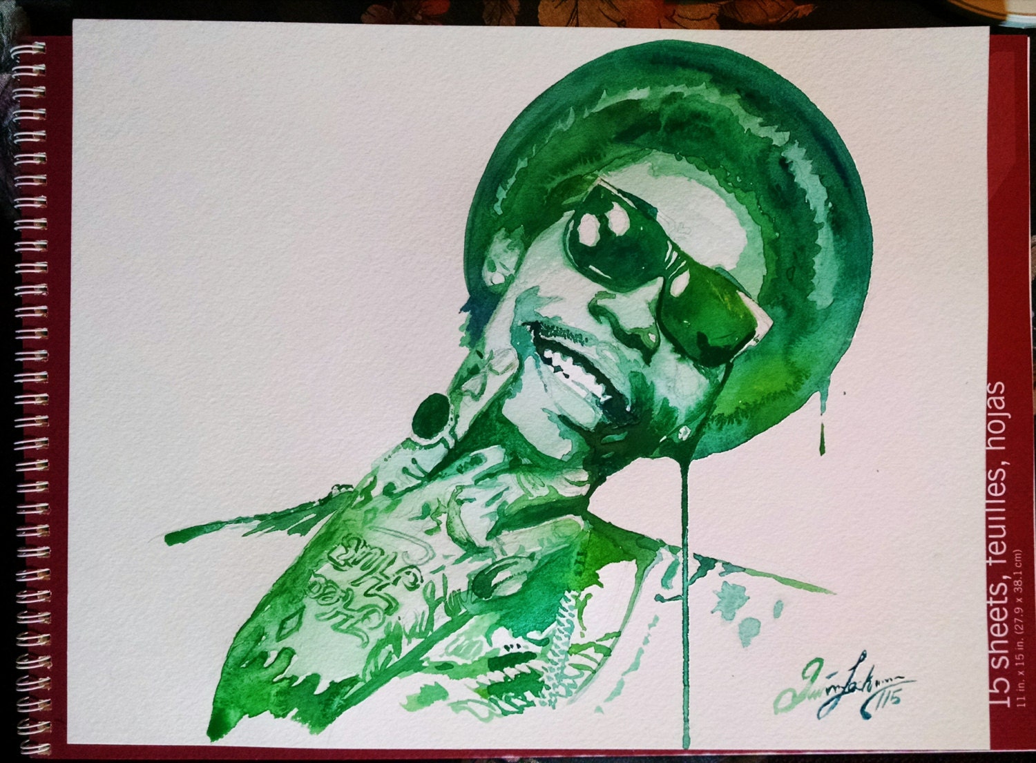 Wiz Khalifa Cartoon Drawing On Paper