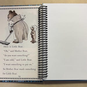 Upcycled LITTLE BEAR Notebook for Journal Children’s Book Spiral ...