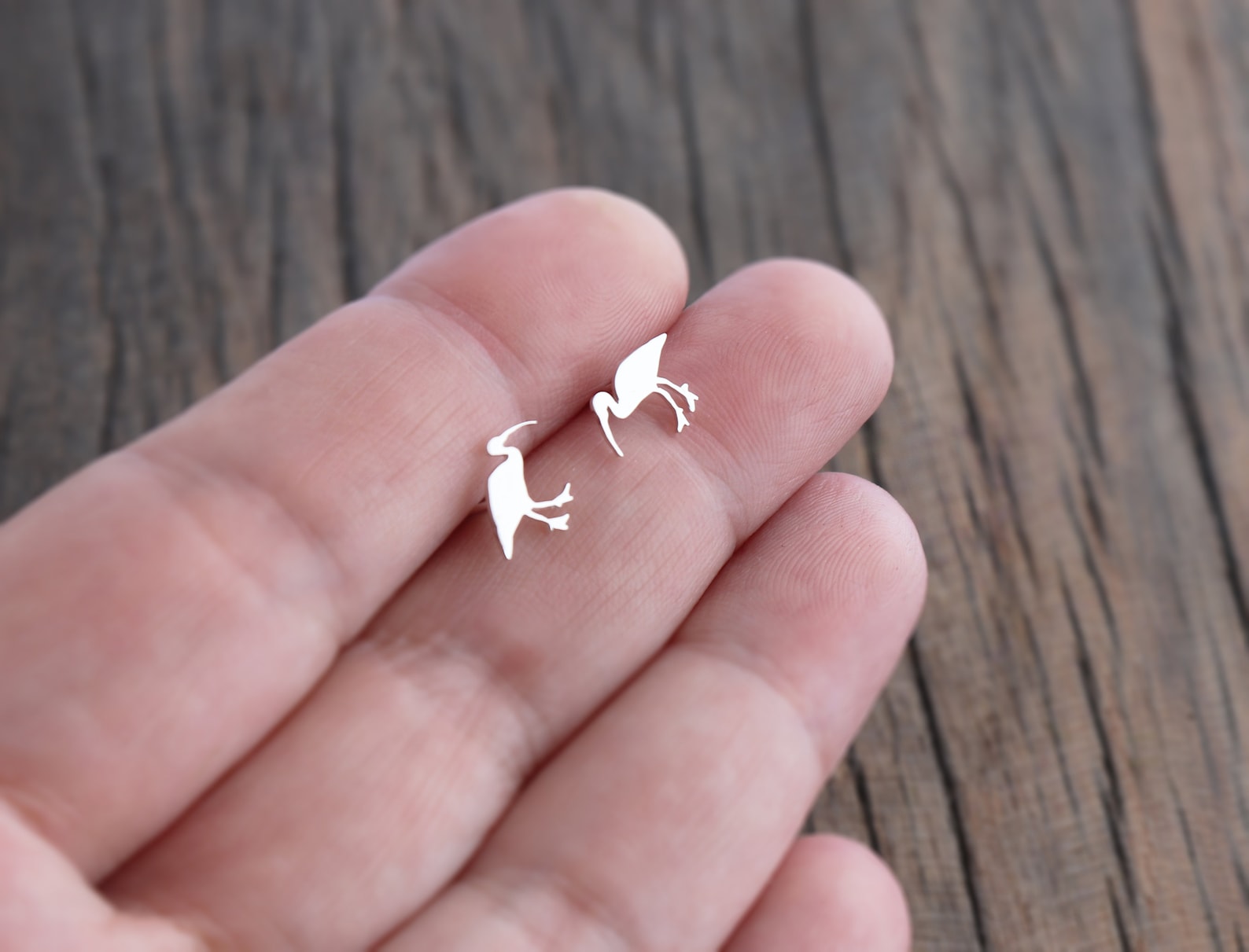 Ibis Earrings Bin Chicken Studs Sterling Silver Handmade - Etsy Australia