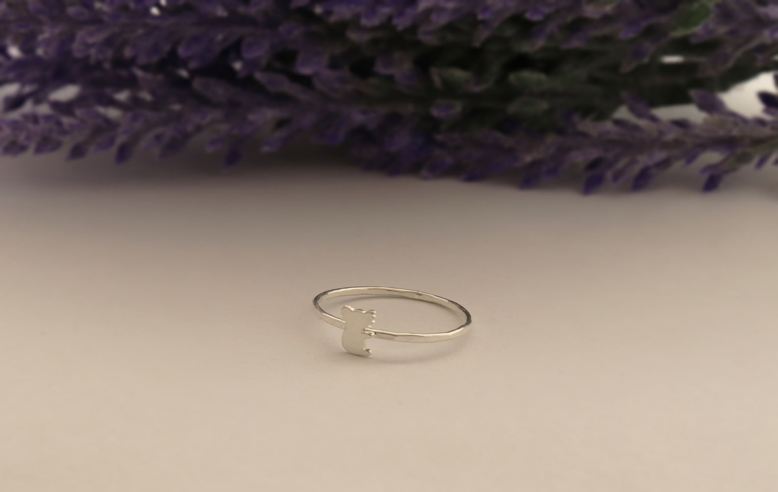 Tiny Koala Ring Sterling Silver Koala Bear Stacking Ring - Etsy Australia