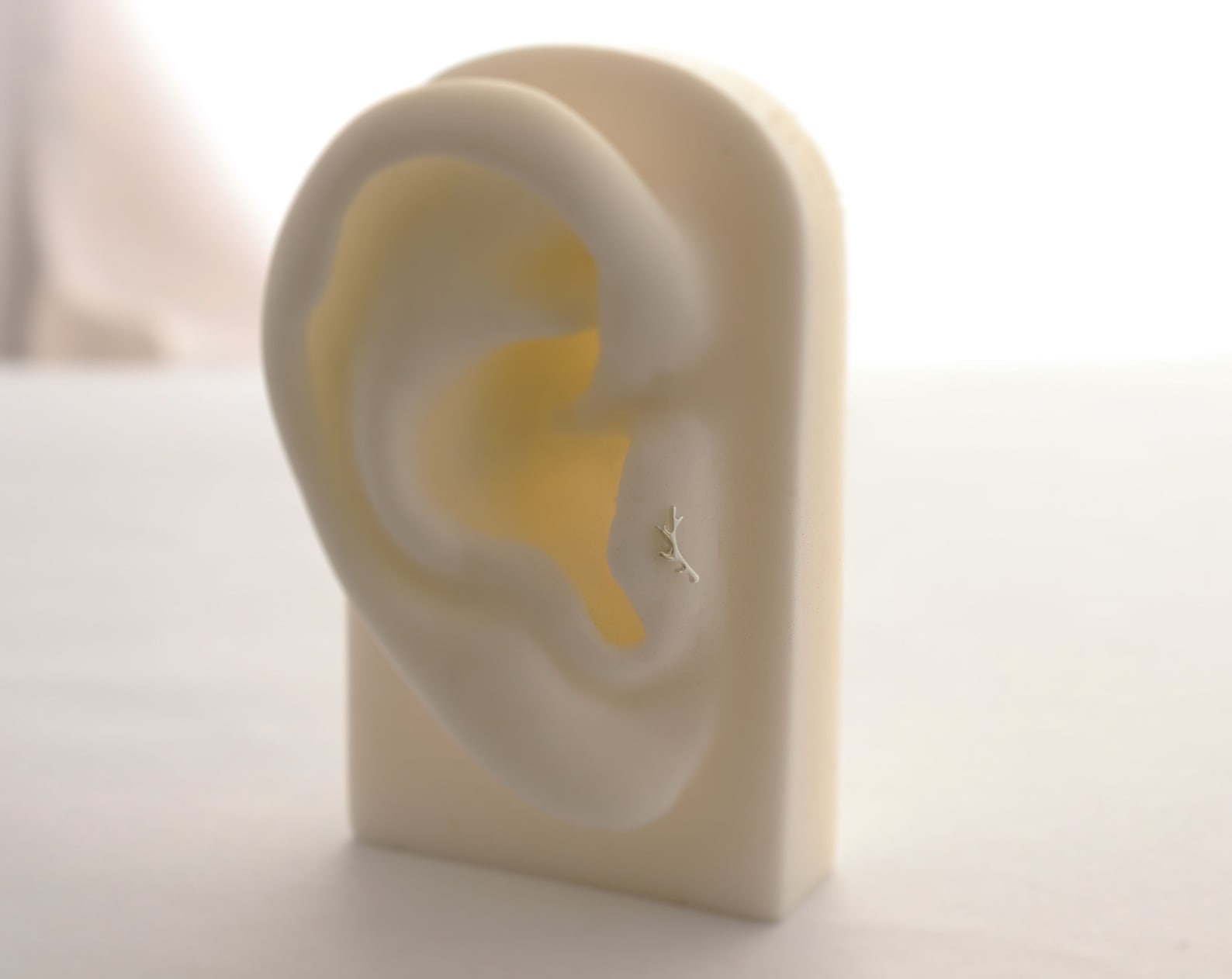 Tiny Antler Tragus Earring Handmade from Sterling Silver | Etsy