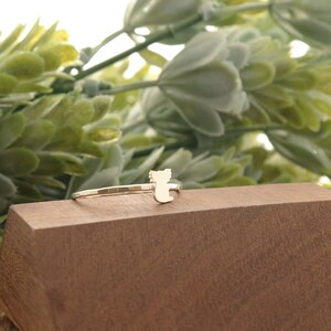 Tiny Koala Ring, Sterling Silver, Koala Bear Stacking Ring, Dainty ...