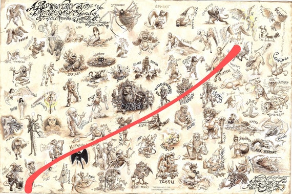 Cryptid Monster Poster - Etsy