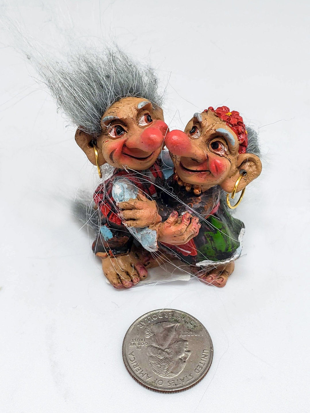 Scandinavian Trolls - Hugging Couple - Etsy
