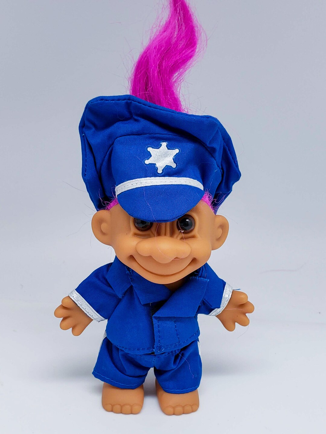 Vintage Russ Troll Doll - Police Officer - Etsy