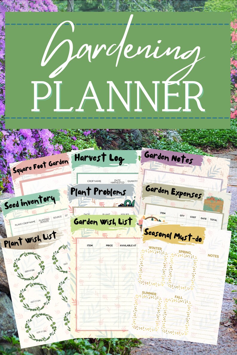 Gardening Planner Printable Gardening Log Printable Garden - Etsy