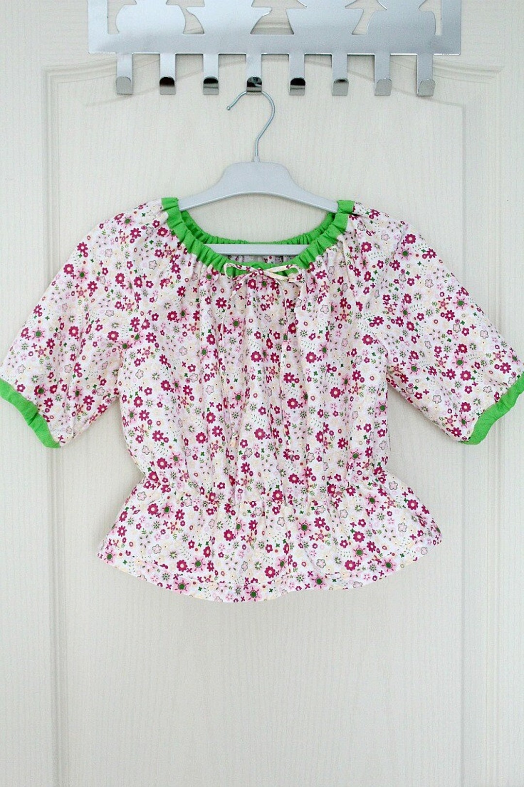 Peasant Blouse Pattern, Peasant Top Pattern, Girls Peasant Blouse ...