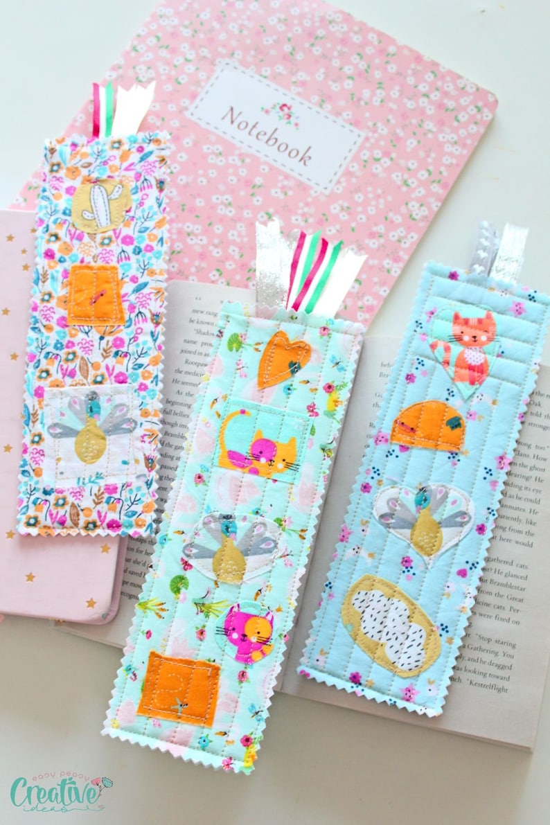 Scrappy Bookmark Sewing Tutorial, Easy Bookmarks to Sew, Fabric ...