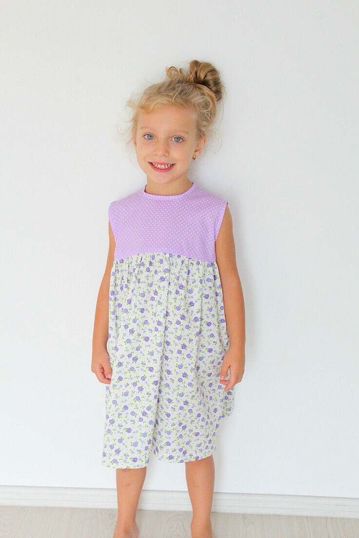 Girls Gathered Dress Sewing Pattern, Gathered Dress, Dress Sewing ...