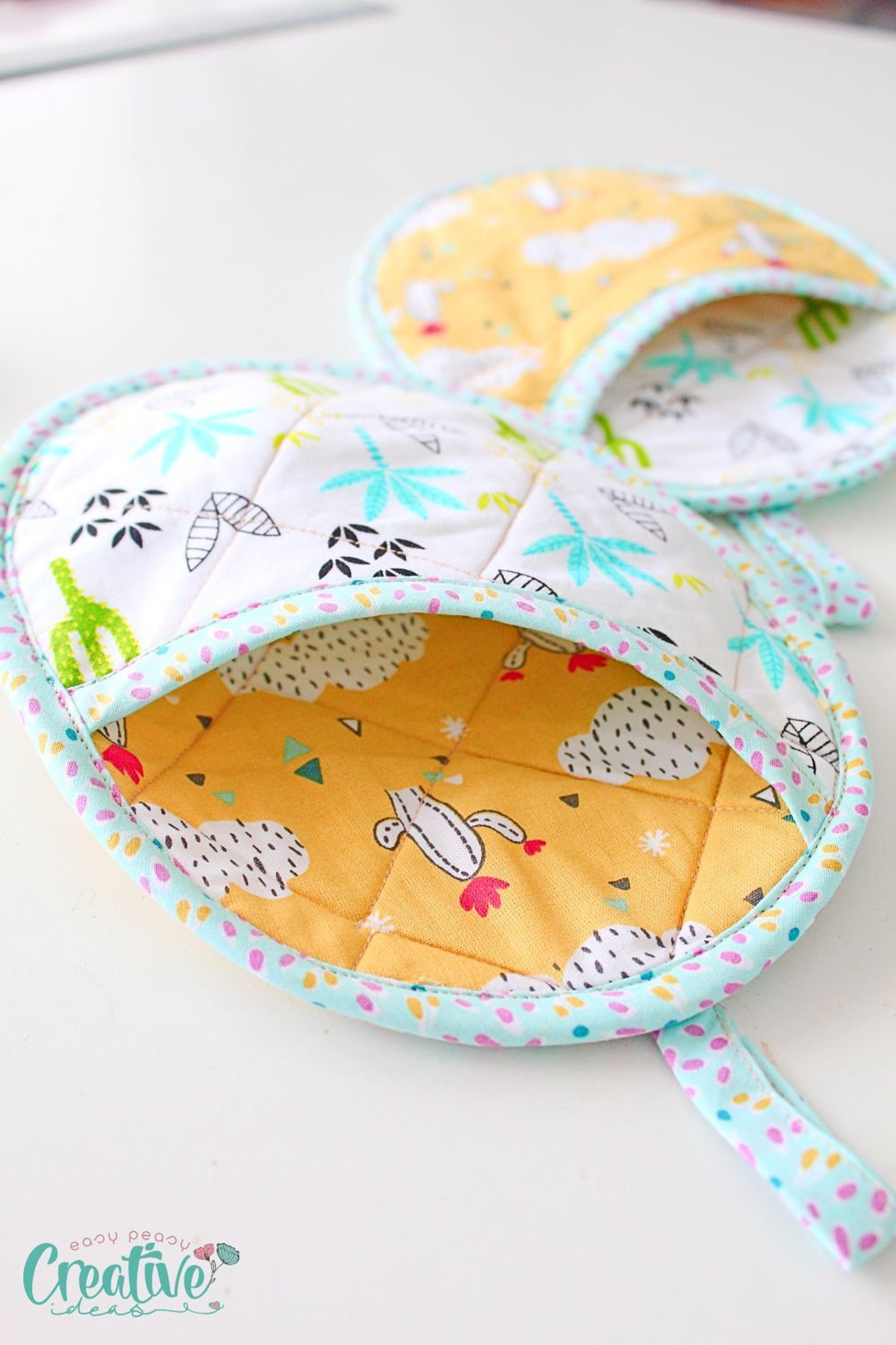 Oval Pocket Pot Holders Sewing Pattern, Pot Holders, Potholders Sewing ...