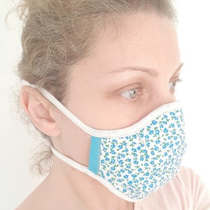 No Elastic Fabric Face Mask With Filter Pocket, Fabric Face Mask ...