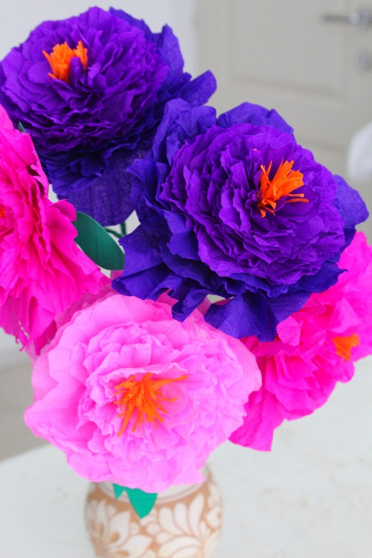 Paper Peonies Templates, DIY Paper Peonies, Templates for Paper Peonies ...