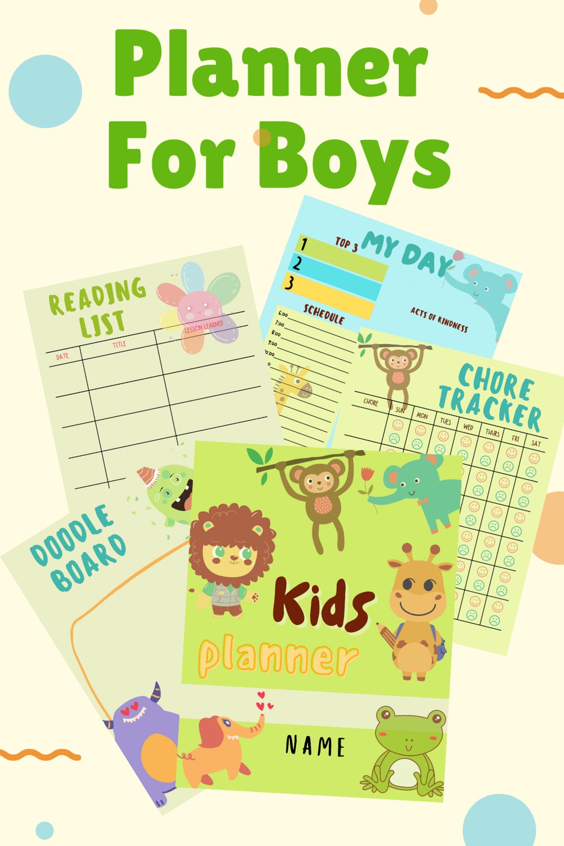 Printable Kids Planner, Kids Planner, Kids Planner Printable, Planner ...