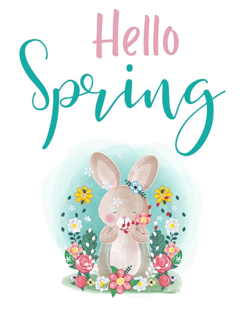 Spring Wall Art Printable Spring Wall Art Spring Printables - Etsy