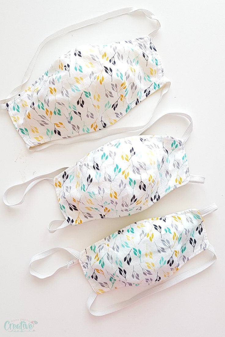 Fitted Face Mask Pattern, Fitted Face Mask With Filter Pocket, Fabric ...