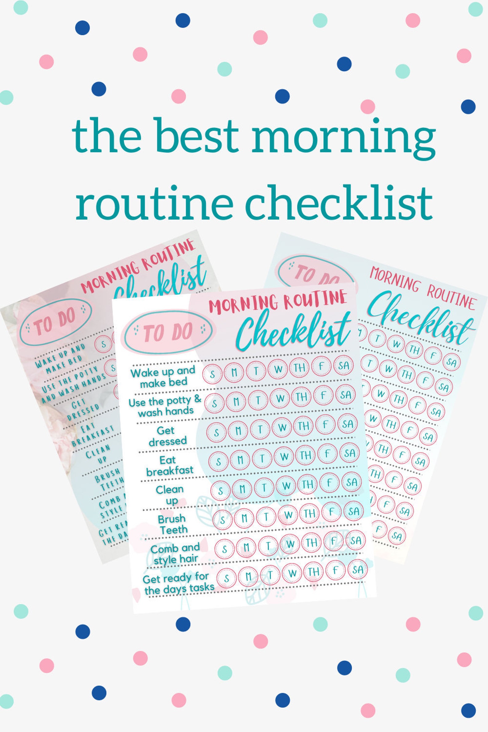 Morning Routine Checklist Printable, Printable Morning Checklist ...