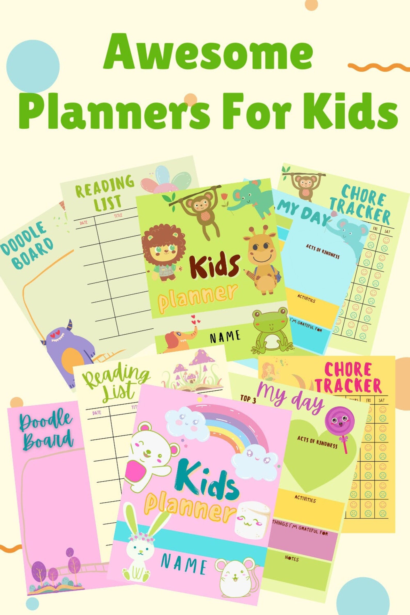 Printable Kids Planner Kids Planner Kids Planner Printable - Etsy