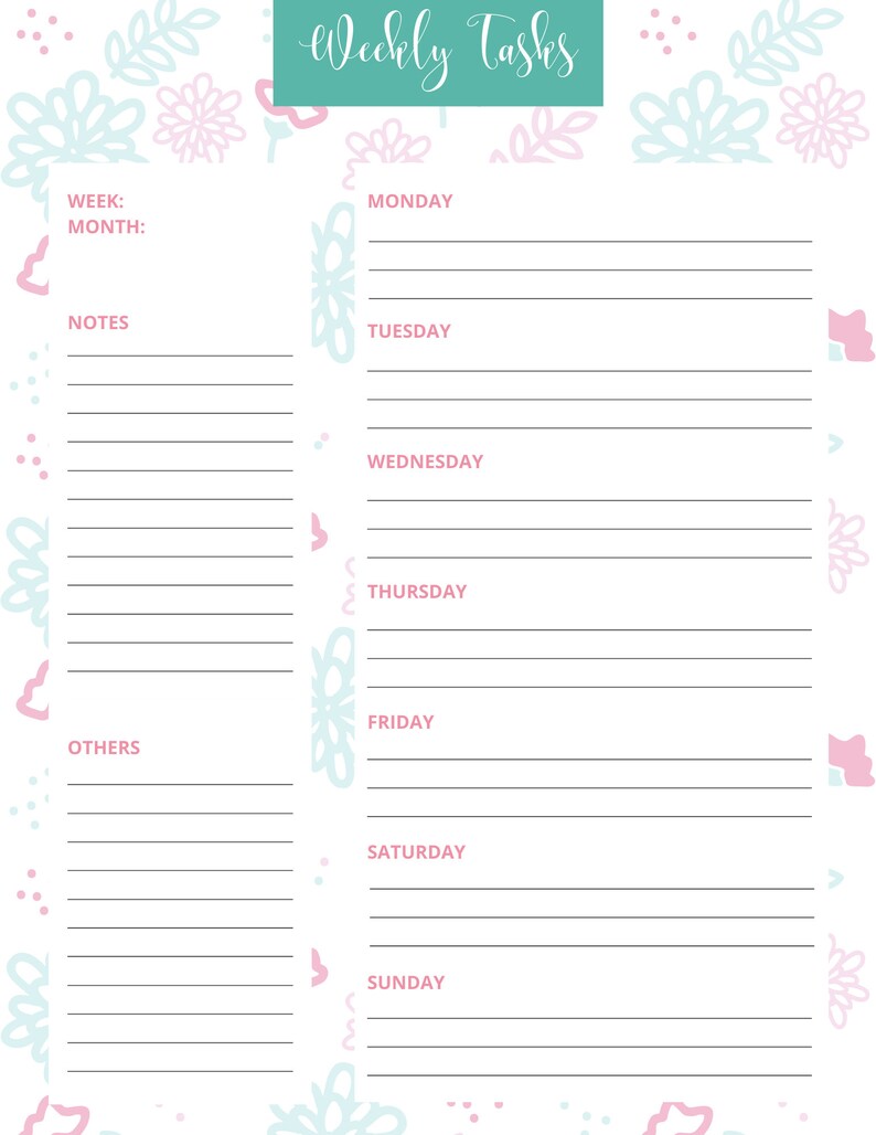 2021 Yearly Planner Printable Yearly Planner Planner - Etsy