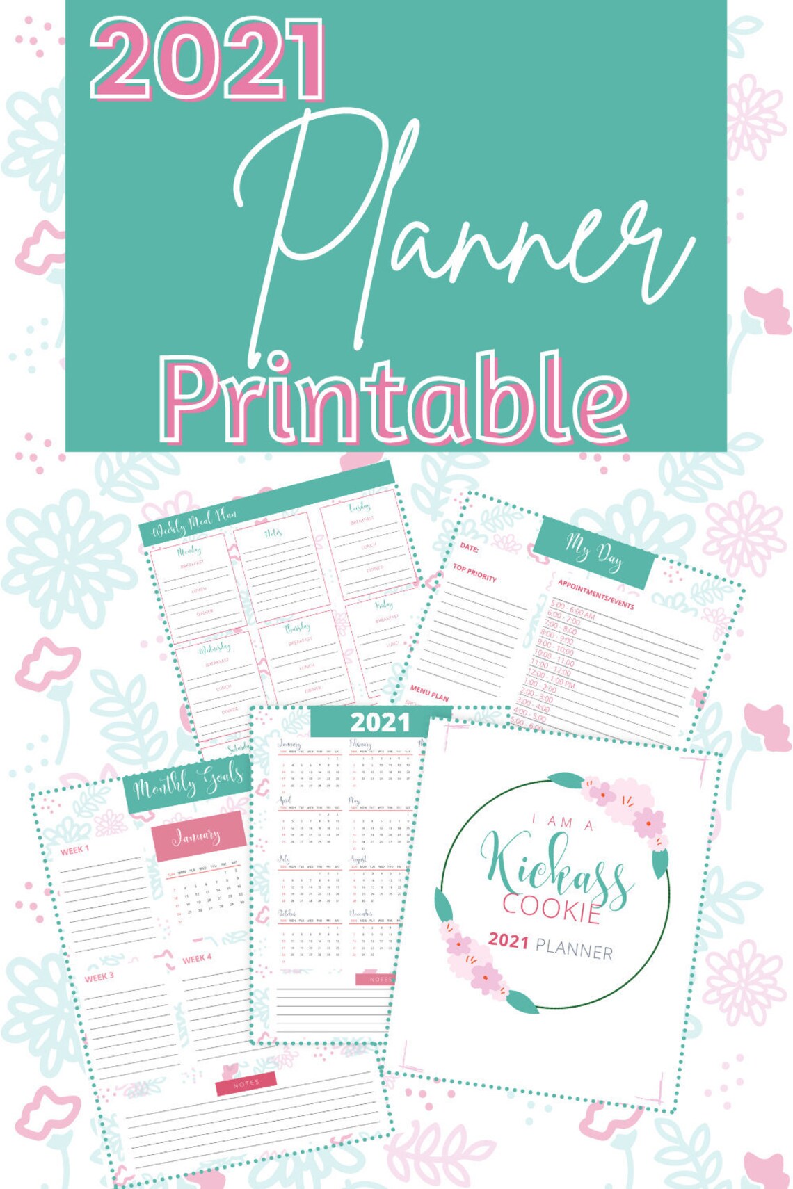 2021 Yearly Planner Printable Yearly Planner Planner | Etsy