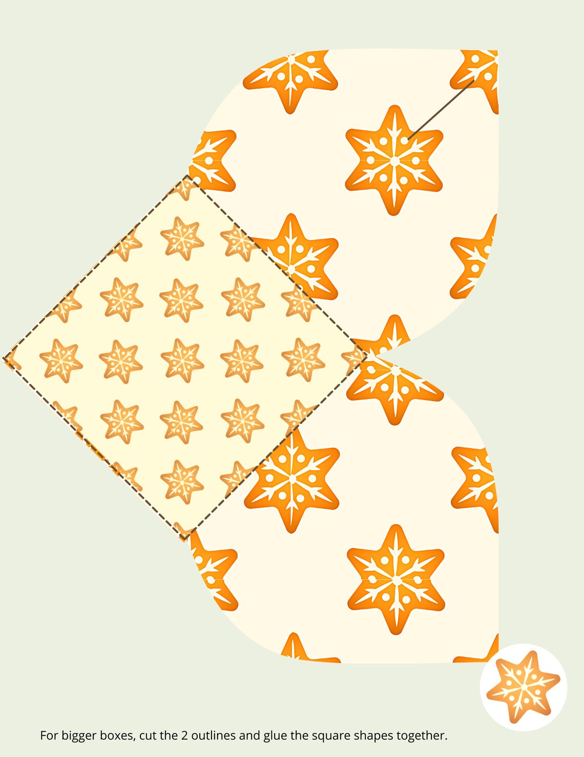 Printable Box Template, Christmas Box Template, Gift Box Template, DIY ...