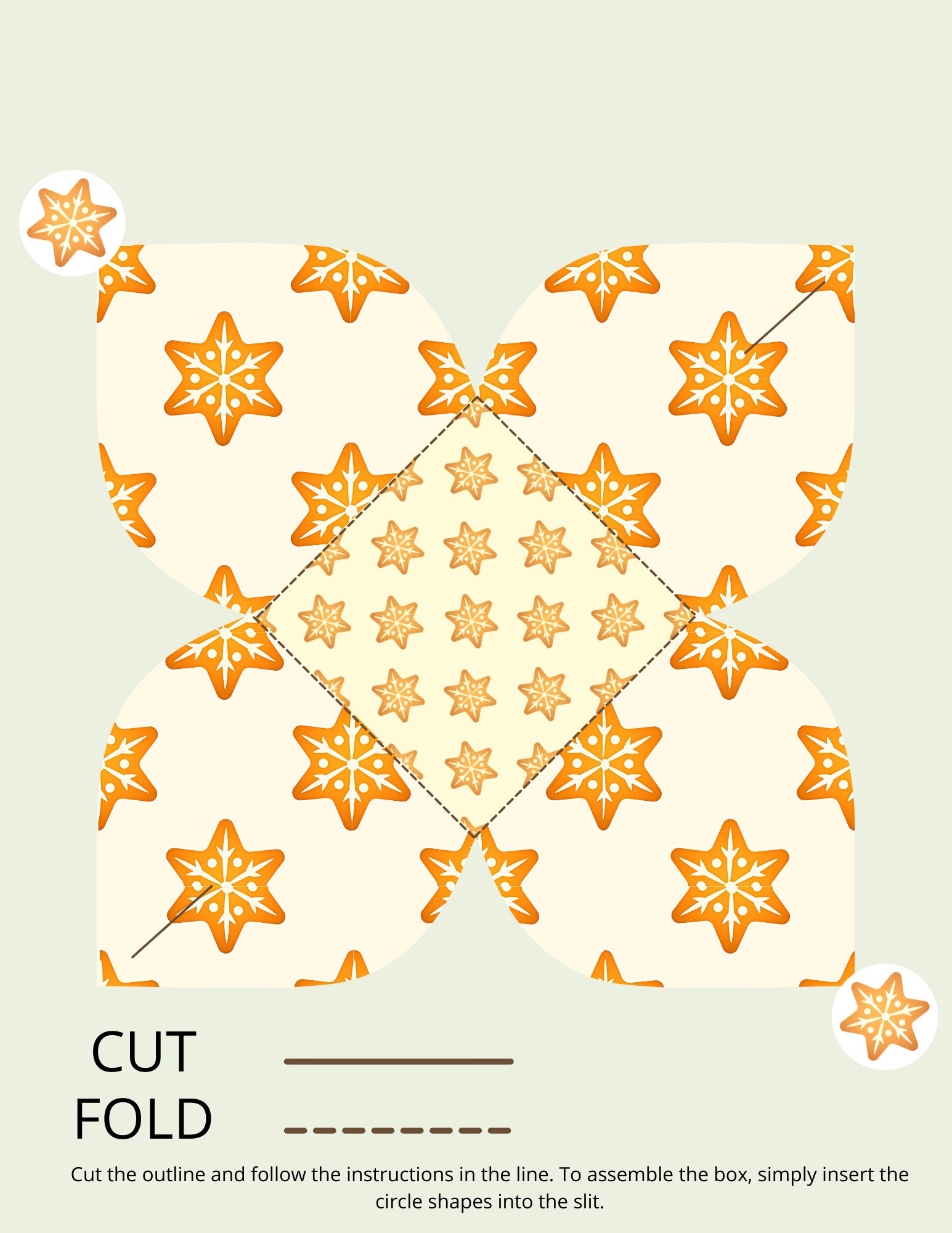 Printable Box Template, Christmas Box Template, Gift Box Template, DIY ...