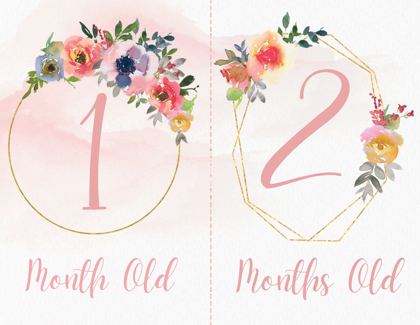 Baby Girl Milestone Cards Printables, Baby Milestone Cards, Printable ...