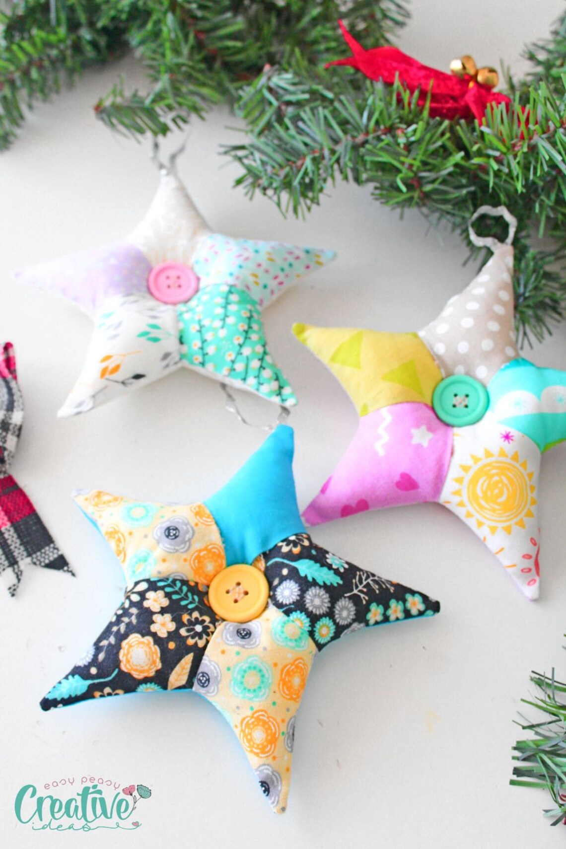 Patchwork Star Ornaments Sewing Pattern Patchwork Stars Star - Etsy